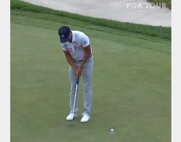 The 540-degree lip-in putt from Rickie Fowler was truly mesmerizing ...