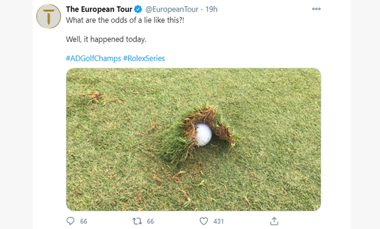 There's divots. There's bad lies. And then... well... there's this ...