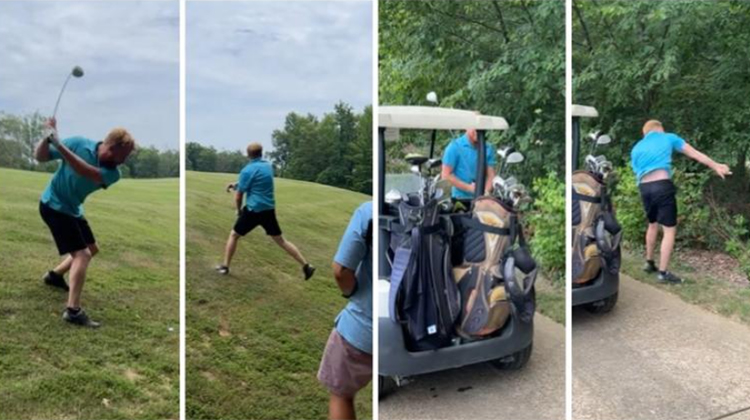 Golfer absolutely loses it on the course after duffing shot - SOCAL Golfer