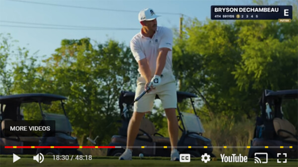 Bryson DeChambeau has to hit putter off tee, then hits it 282 yards ...