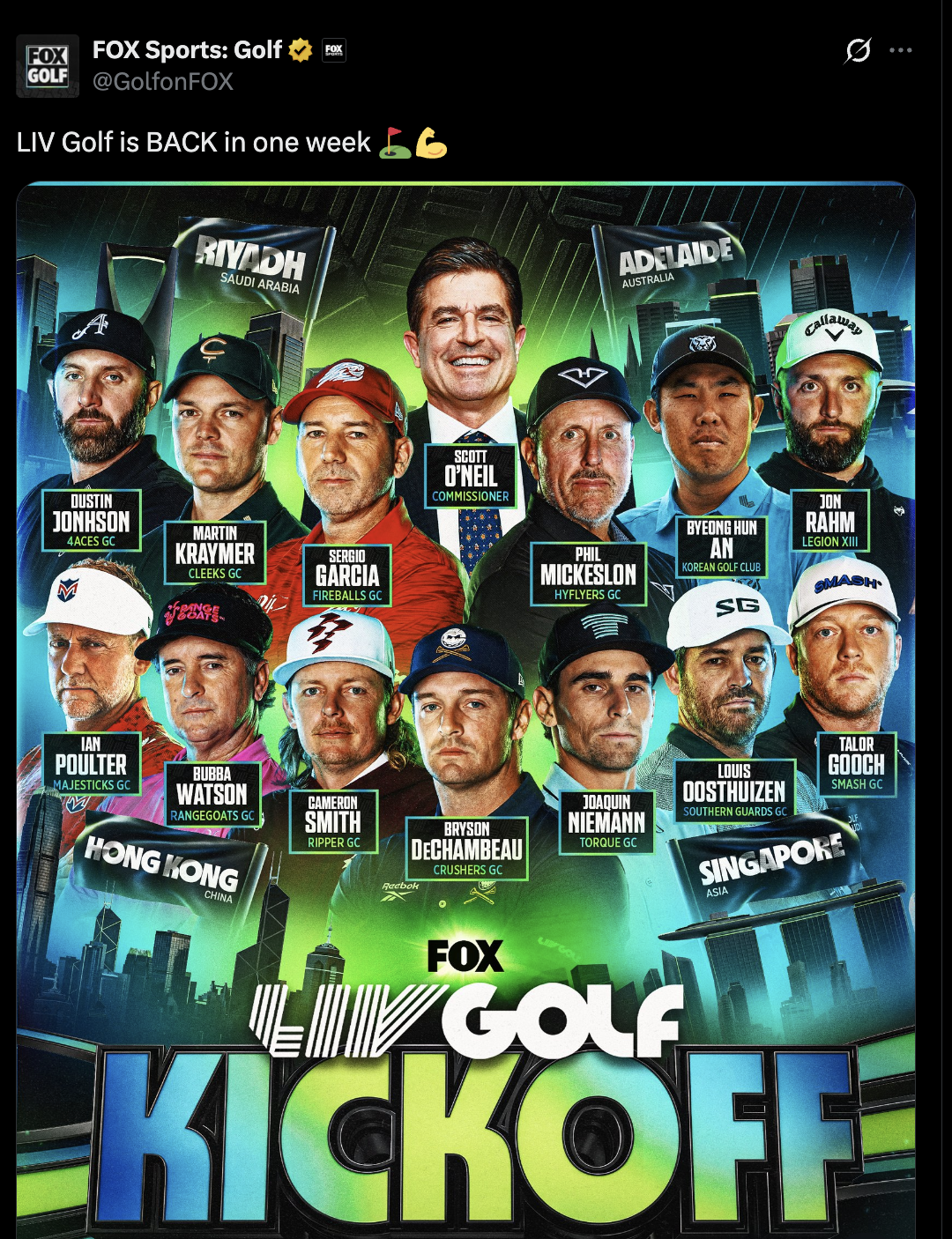 Fox Sports under fire for error-filled LIV Golf League graphic - SOCAL ...